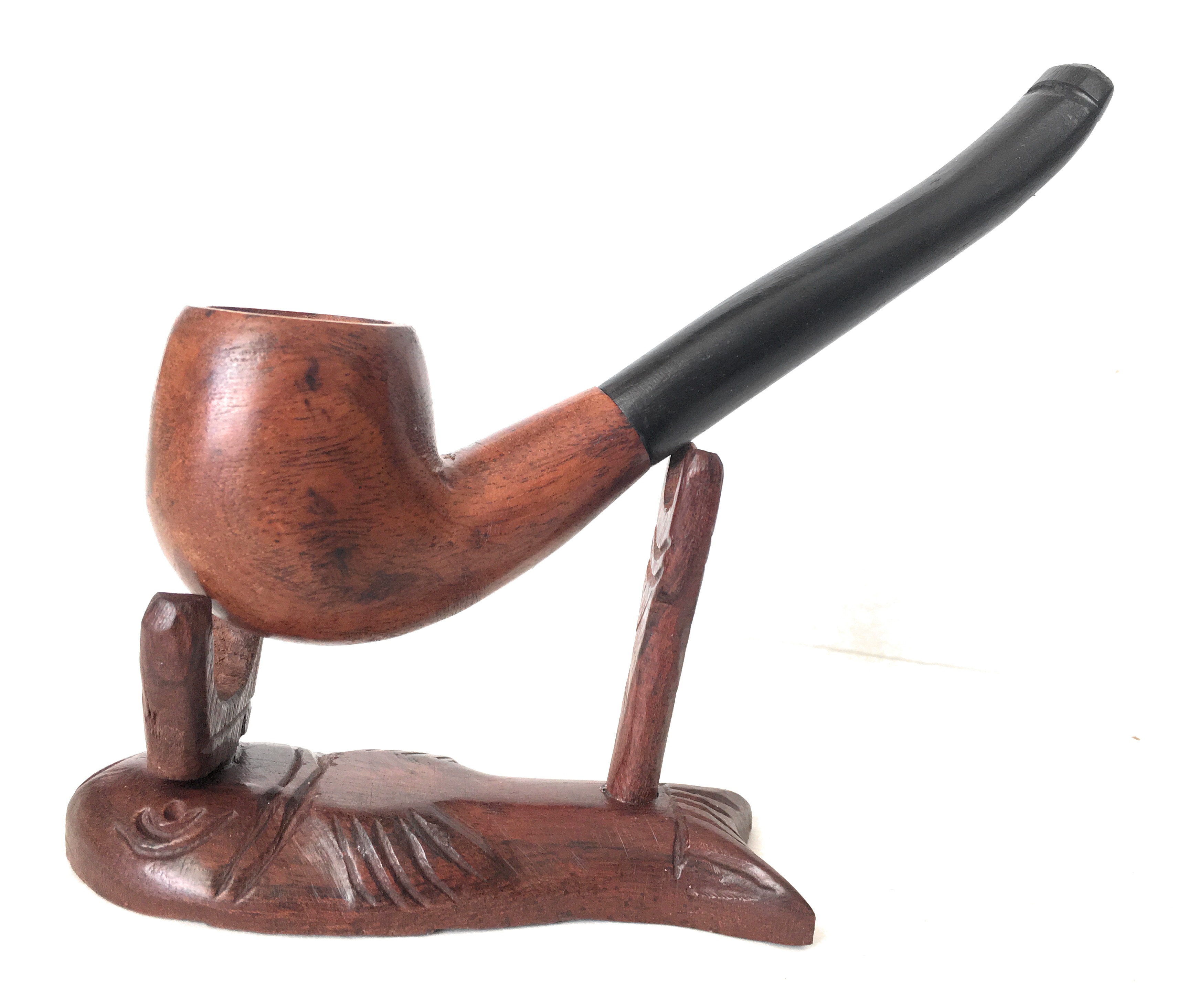 Matchpipe Red Rustic walnut real wood Handmade 6 inch Tobacco Pipe ...