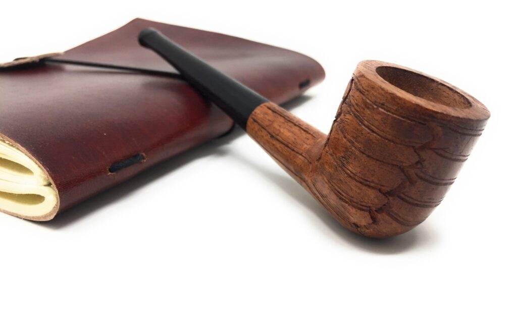 Matchpipe Handcrafted Unique wood tobacco Pipe Billiard style with Deep ...