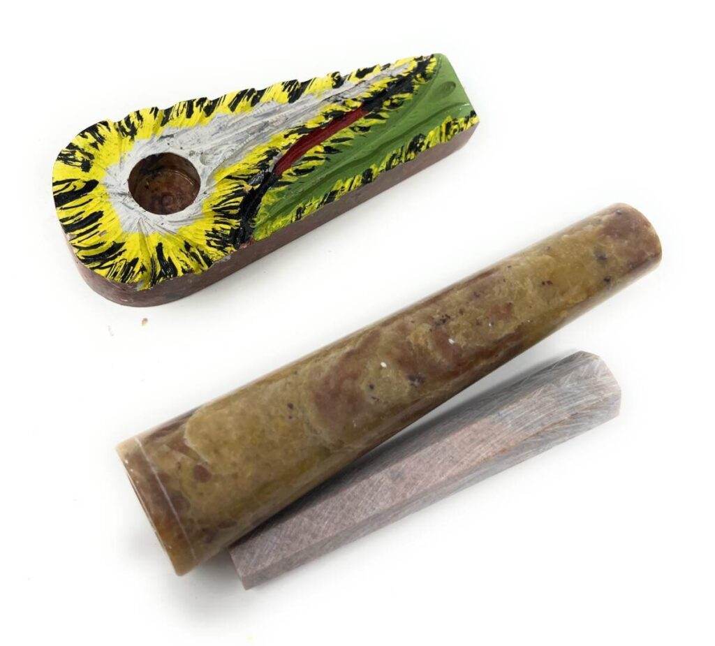 Matchpipe Chillum stone marble pipe set of 2 , Marble Stone Chillum ...